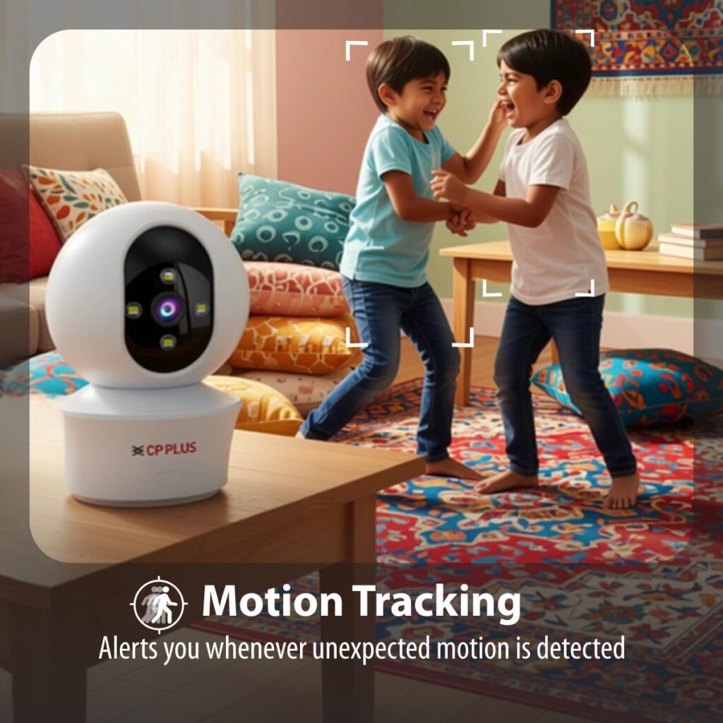 CP PLUS 3MP Smart Wi-Fi CCTV Camera for Home with 360° Pan & Tilt ...